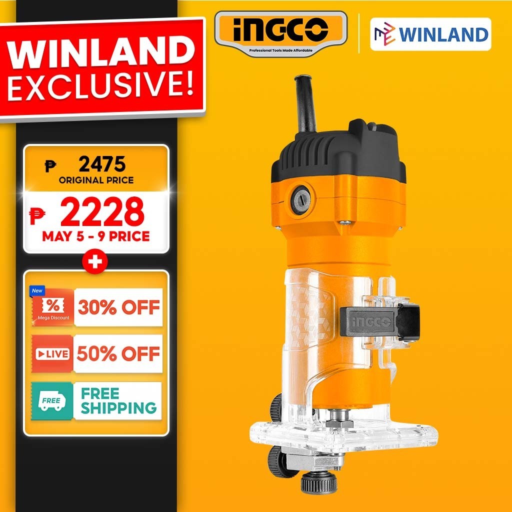 Ingco by Winland Laminate Palm Router Trimmer 600watts PLM6001 ING-PT ...