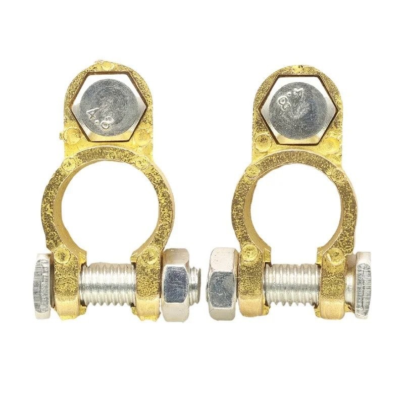 EL 12-24V Brass Top Post Battery Terminal Clamps, Battery Terminal ...