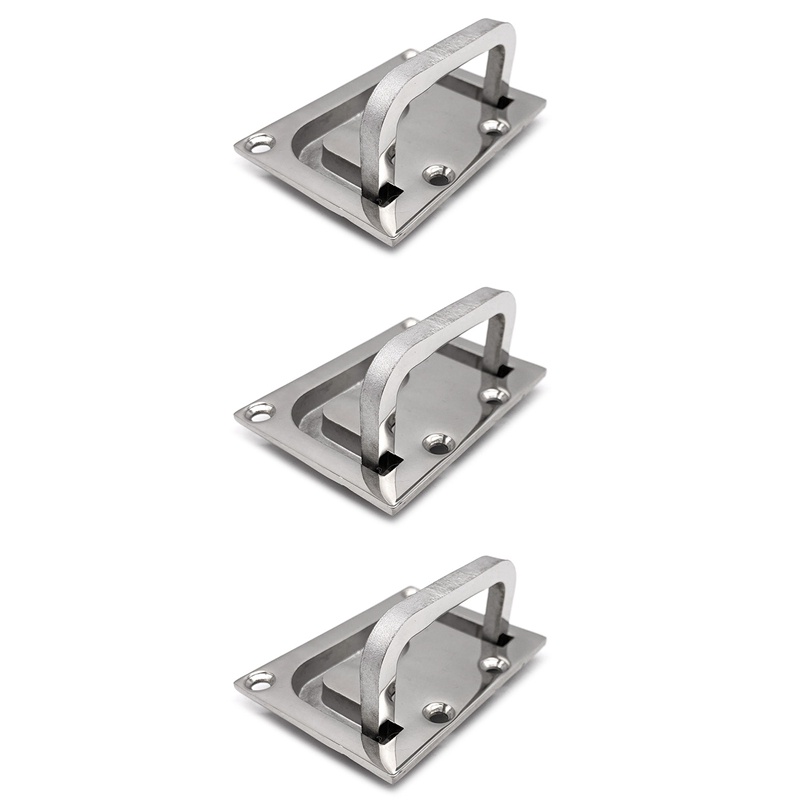 3X Stainless Steel 316 Flush Lift Ring Hatch Pull Handle Locker Cabinet ...