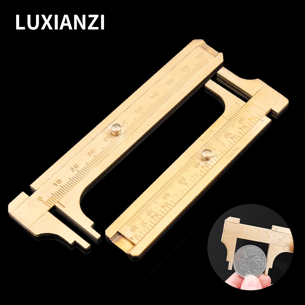 LUXIANZI Mini Brass Caliper Pure Copper vernier CalipersJewelry ...