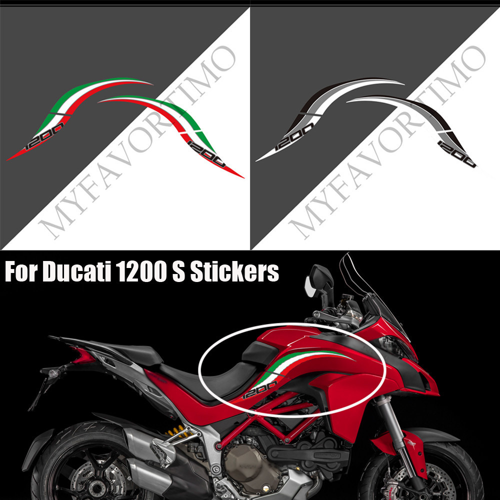 For Ducati MULTISTRADA 1200 S 1200S Stickers Decals Tank Pad Grips Gas Fuel Oil Kit Knee Protec ...