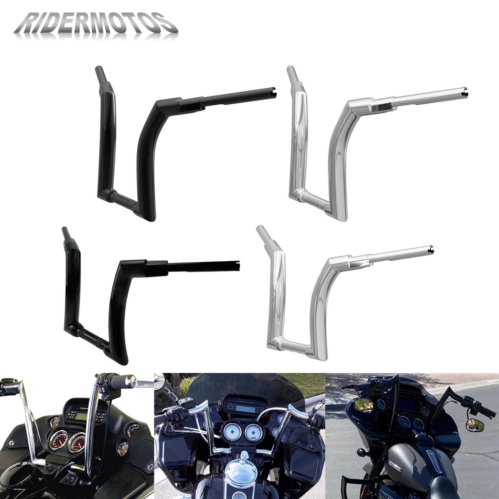 Motorcycle 12\" 14\" 16\" Bar Handlebars Z Drag Bar For Harley Softail ...
