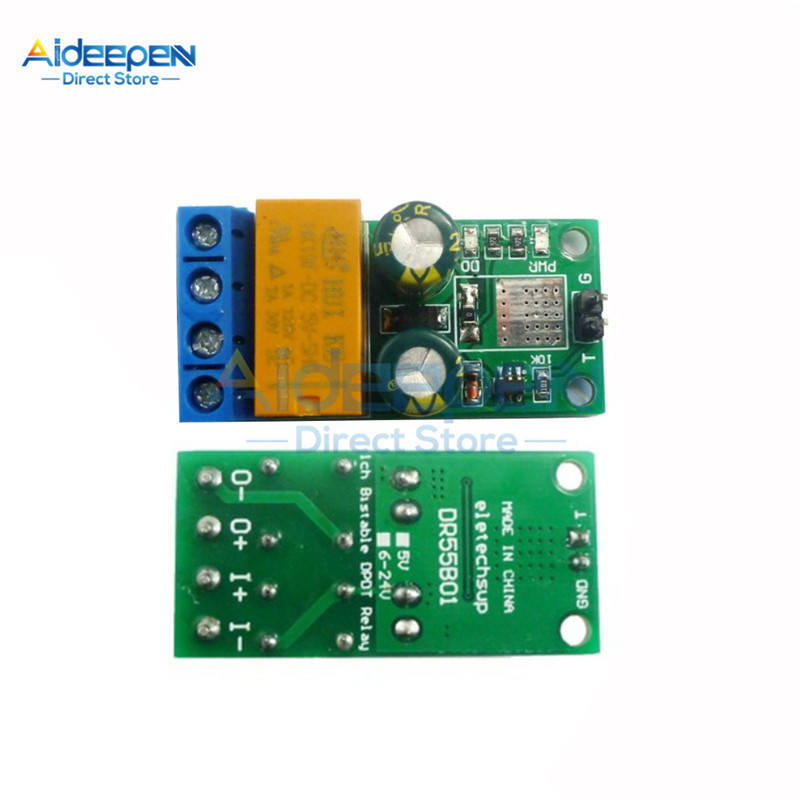 DC 5-24V 2A Flip-Flop Latch Motor Reversible Controller Self-locking ...