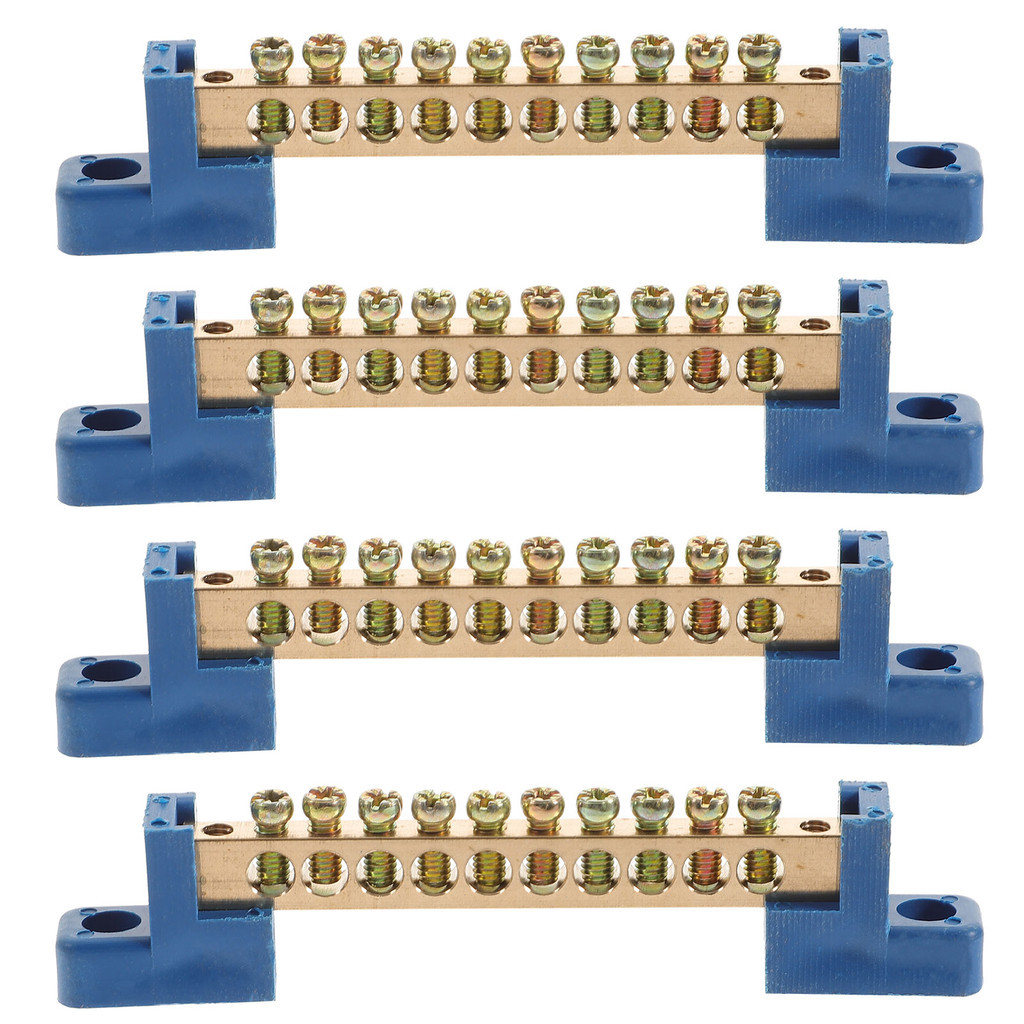 4 Pcs Copper Terminal Car Strips Batteries Block Connector Bar ...