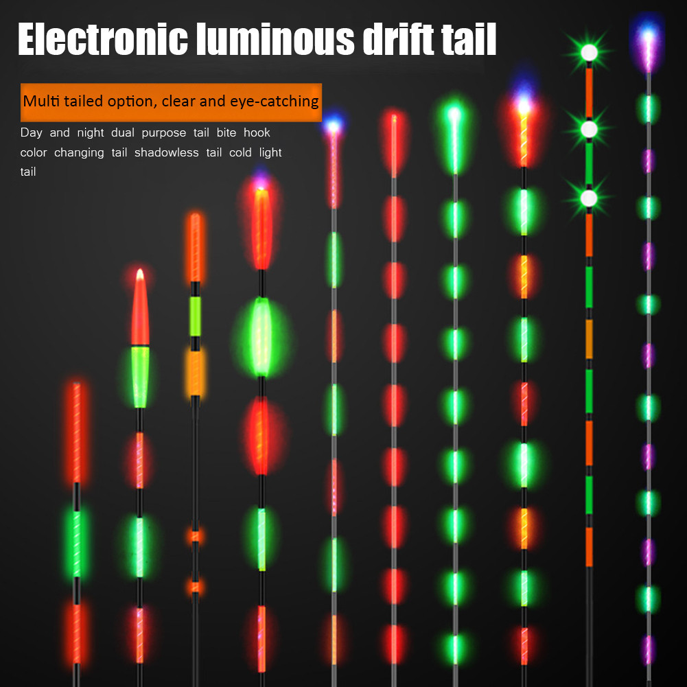 ♞Electronic Float Tail Top LED Luminous Gravity Induction Color Change ...