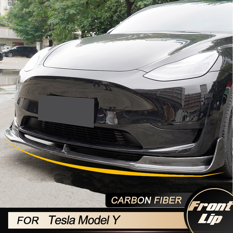 ♚Car Front Bumper Lip Spoiler For Tesla Model Y Sport 4-Door 2019- 2021 ...