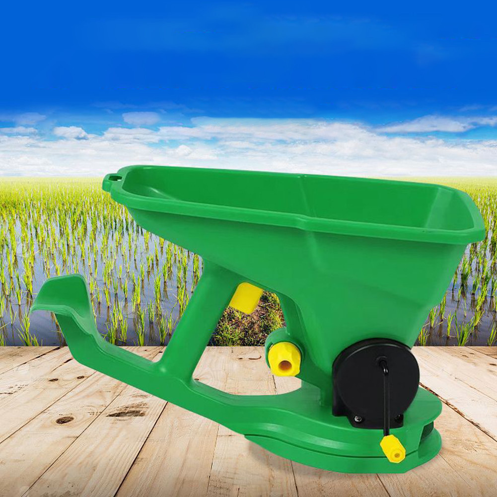 1.5L Gardener Hand Held Seed Spreader 5 Gear Manual Seeder Fertilizer Applicator Energy Saving ...