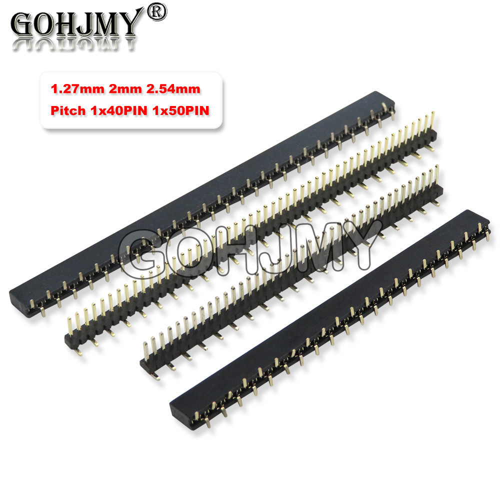 5PCS 1*40p 1*50p SMT Single Row dislocation Male Female PCB Pin Header ...