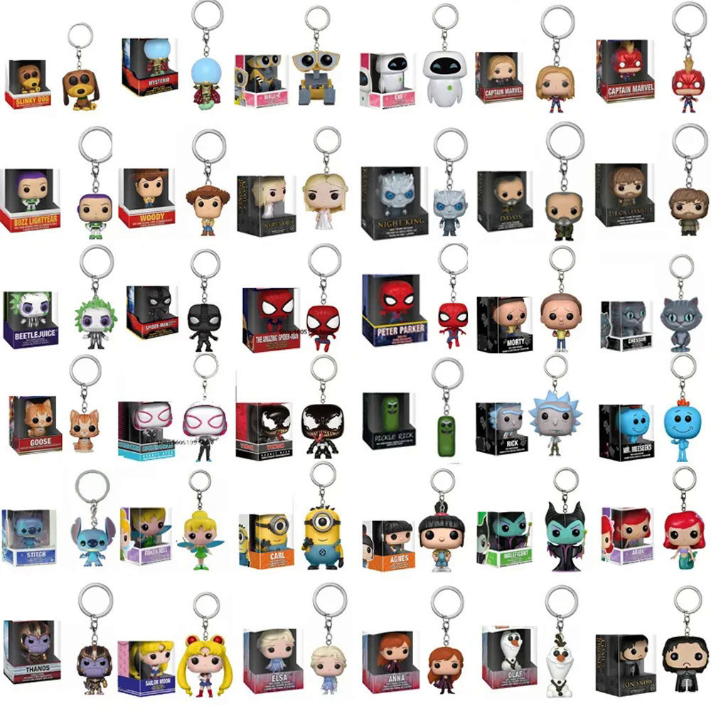 Funko POP Keychain Elsa Anna Olaf Toy Story Pixar EVE WALL-E Toys Doll ...
