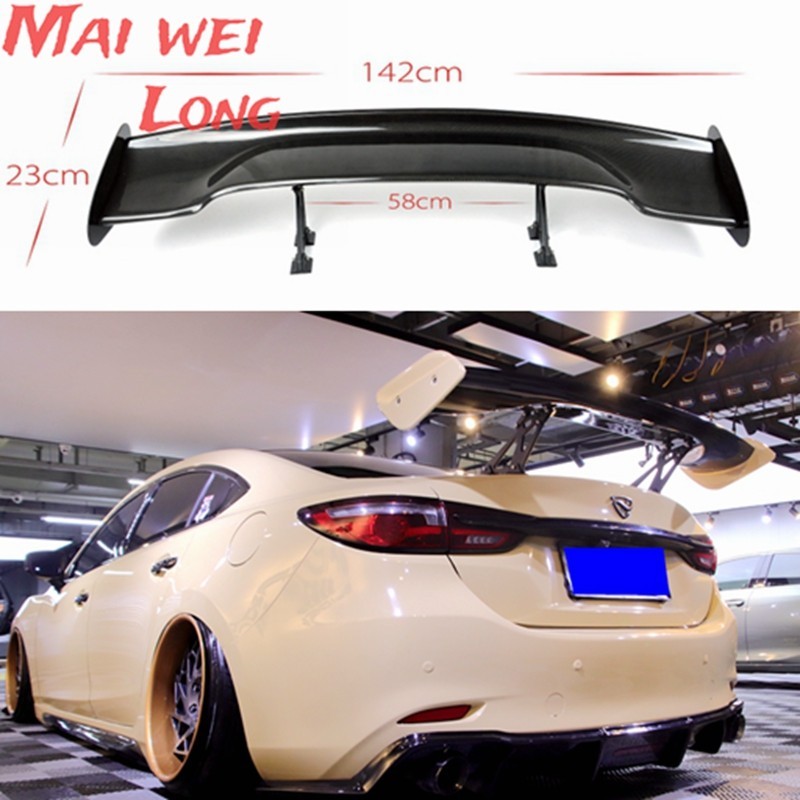 3D Carbon Fiber CAR REAR WING TRUNK SPOILER FOR Mazda 3 /mazda 6 AXELA ...
