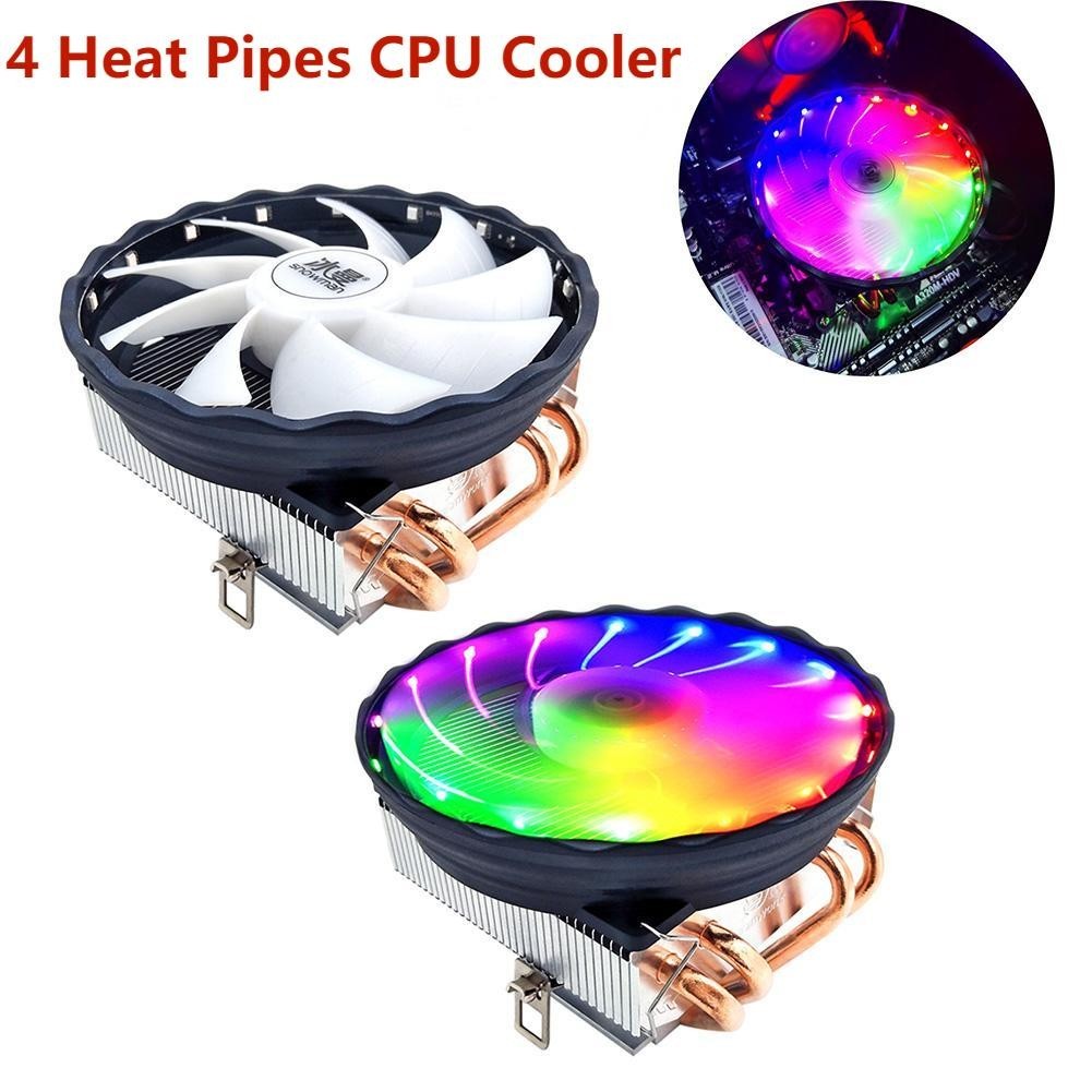 】SNOWMAN 4 Heat Pipes CPU Cooler 120MM PWM 4 Pin PC Radiator RGB Quiet ...