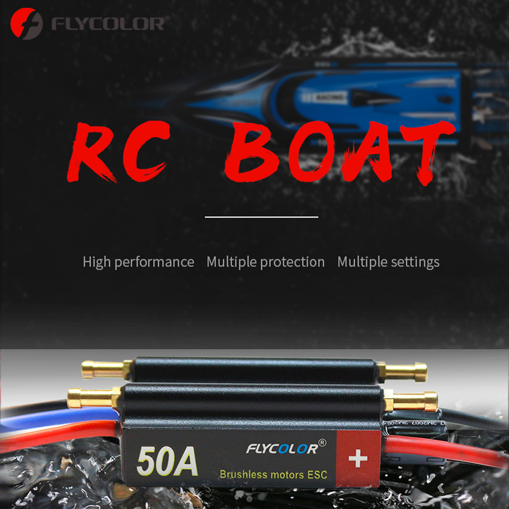 ♥Original FLYCOLOR 30A 50A 70A 90A 120A Speed Controller Brushless Boat ...