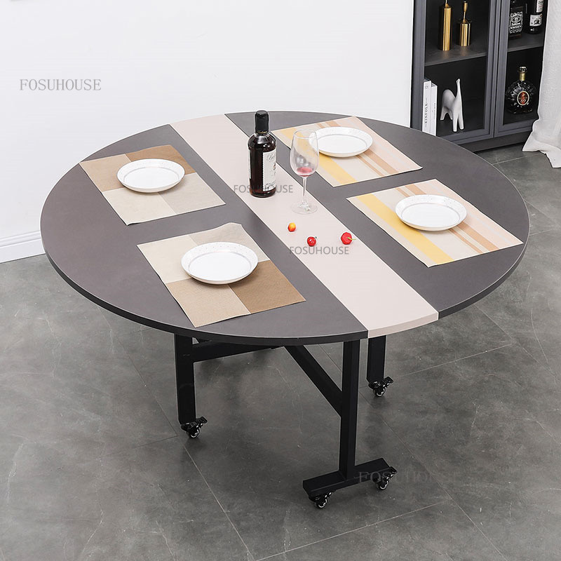 Manmade Board Dining Tables for Home Furniture Big Round Table ...