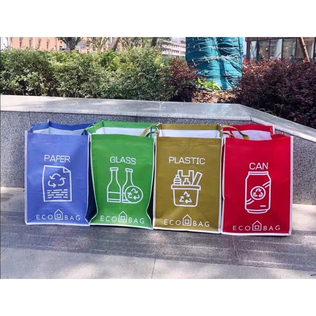 Kitchen Separate Recycling Waste Bin Bags Recycle Garbage Trash Sorting ...