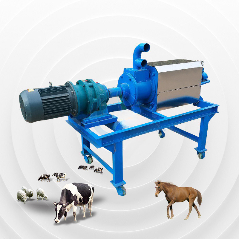 ☁screw press cow dung horse manure dewatering machine solid liquid ...