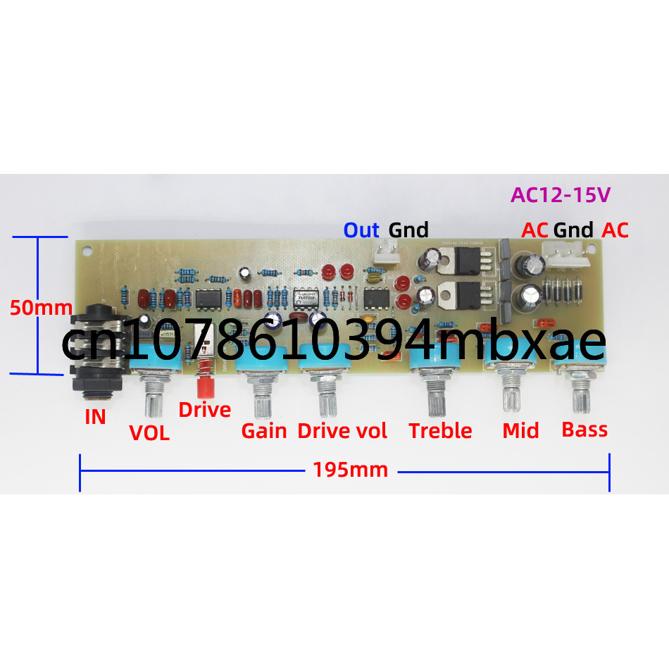 ☇Diy Electric Guitar Amp Preamp Tuning Board Driver Overload Distortion ...
