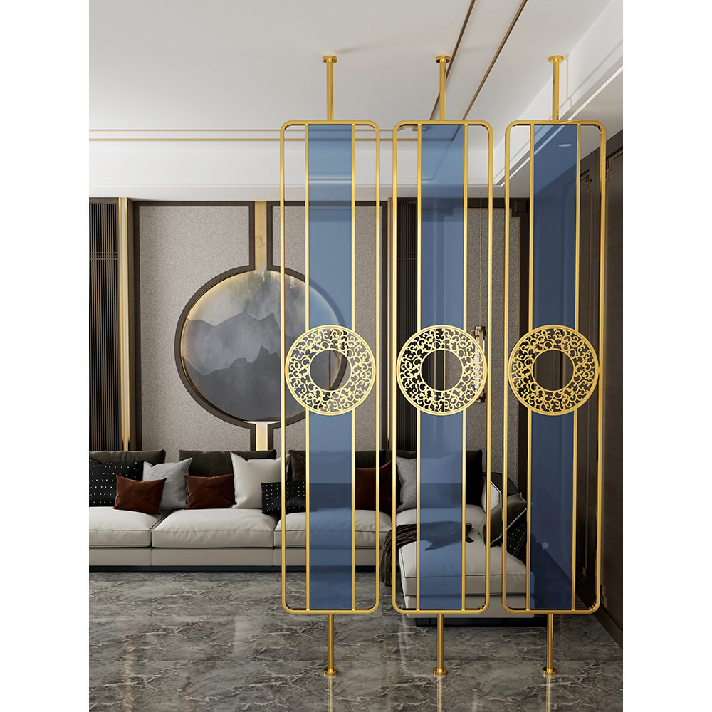 ⓥChanghong Glass Partition Modern Minimalist Metal Decorative Wall ...