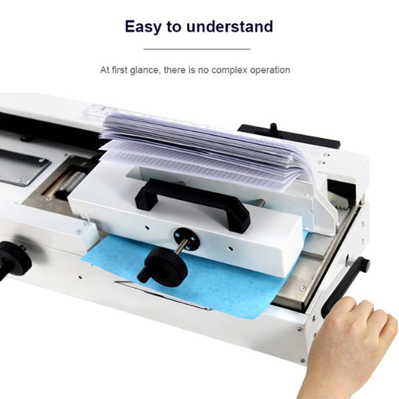 -A4 Size Hot Melt Glue Binding Machine Particles Wireless Glue Binding ...