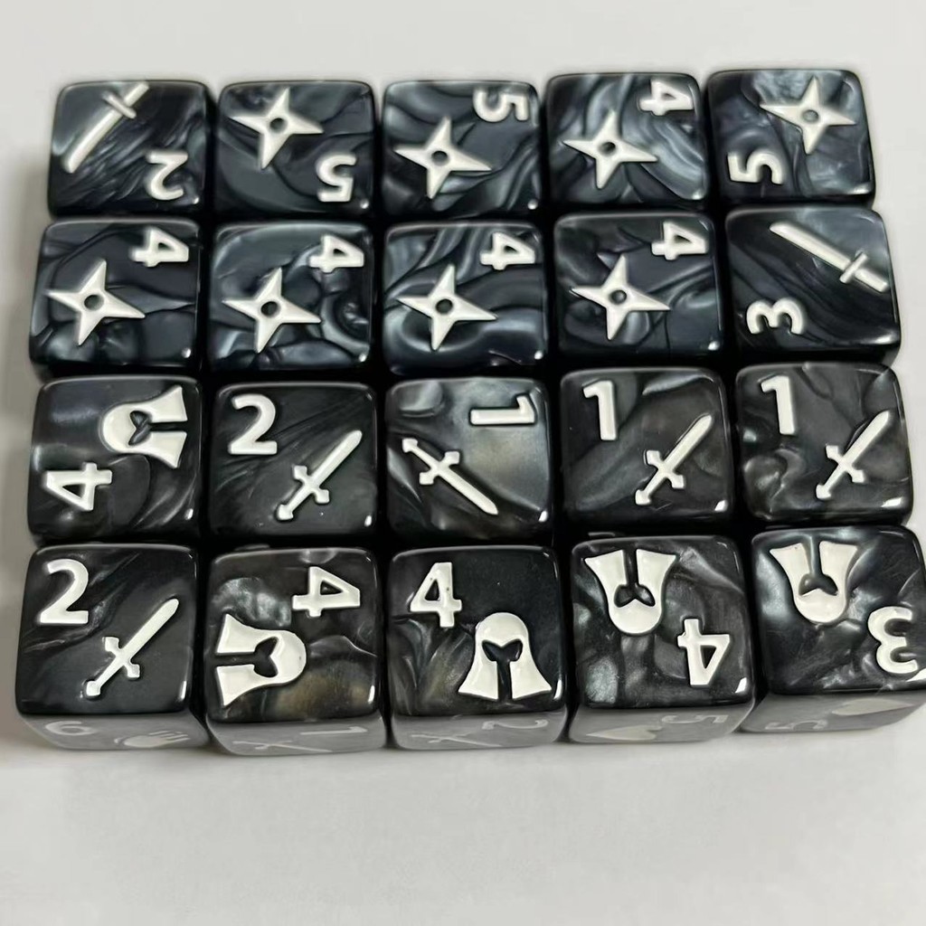 10 Pcs Set of 16mm 6 Sided Patterns D6 Game of Thrones Dices Cube Kit ...