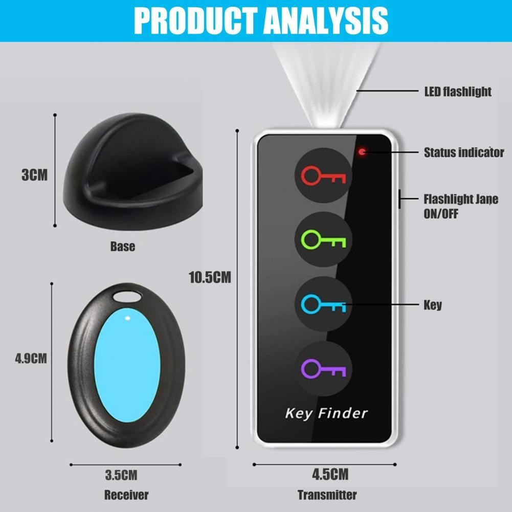 ۩Tracking Device Wireless Anti-Lost Alarm 80dB 30m Distance Anti-Lost ...