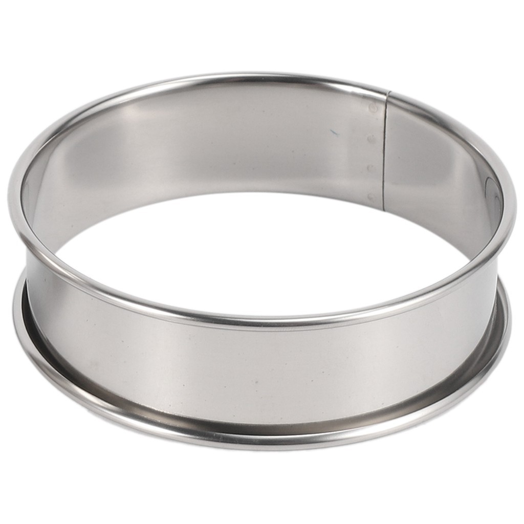 ☽Double Rolled Tart Rings Stainless Steel Round Muffin Rings Metal ...
