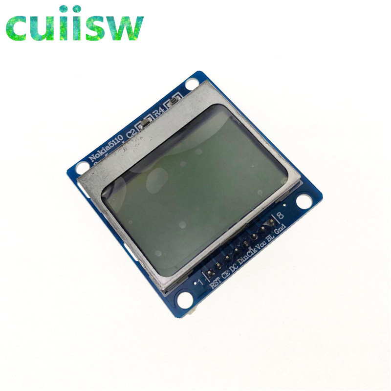 1pcs blue 84X48 Nokia 5110 LCD Module with blue backlight with adapter ...
