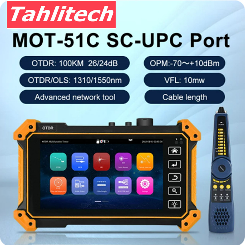 ~Mini Portable OTDR Tester 5.55 inch touch screen 1310/1550nm 26/24dB ...