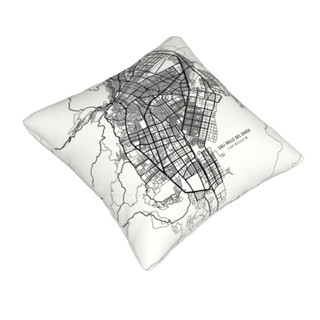 ☏Black And White Map Of Cali Valle Del Cauca Colombia Pillow Cover Hug ...