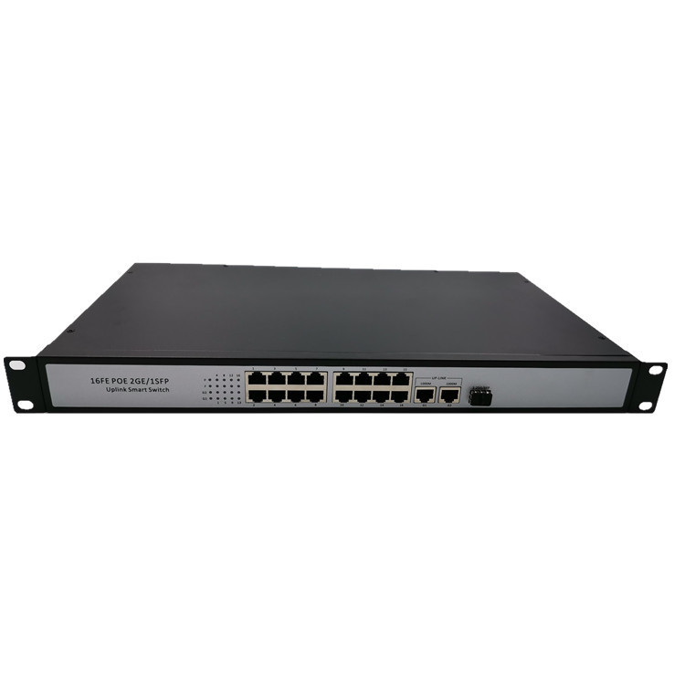 ۩CCTV 16 Port POE 10/100Mbps and 2 port Gigabit Uplink 1 port Gigabit ...
