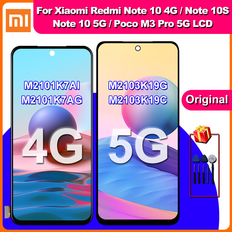 ☼CHOICE Display For Redmi Note 10 4G LCD Note 10S Display M2101K7AI ...