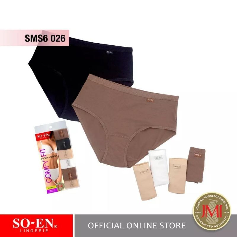 SOEN SMS6 Comfy Fit Semi Cotton Spandex Lingerie Original (6in1) Random ...