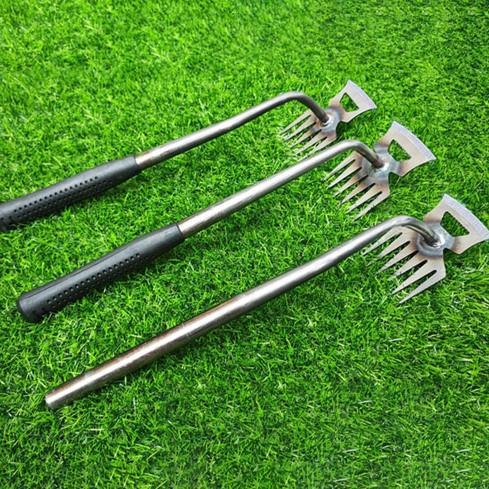 2 In 1 Hand Weeding Removal Puller Loose Soil Grass Rooting Remover ...