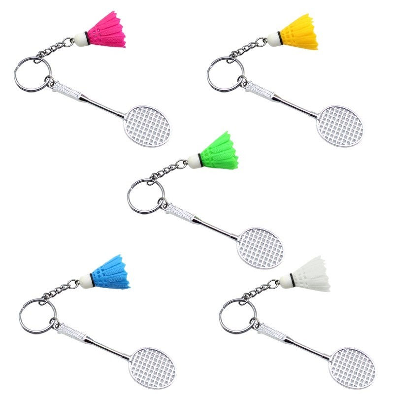 Mini 3D Badminton Racket Balls Keyring Pendant for KEY Fob DIY Keychain ...