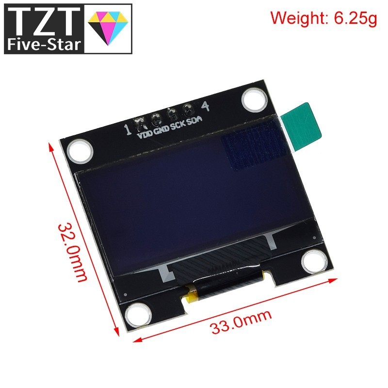 ☇1.3 inch oled IIC Serial White OLED Display Module 128X64 I2C SSD1306 ...
