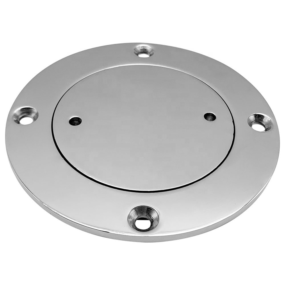 ⋚4 inch Threaded Waterproof Deck Cover Plate Stainless Steel 316 Boat ...