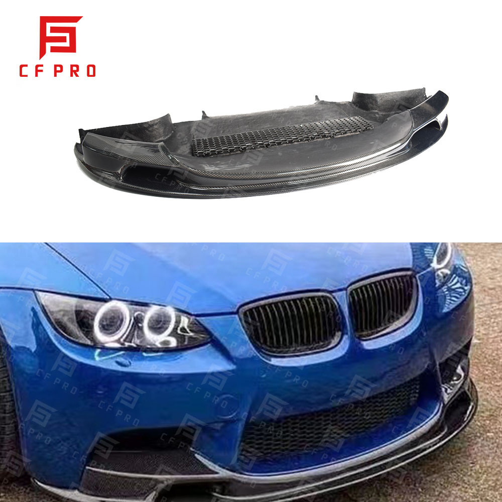 ⓞFor BMW 3 Series E92 M3 Carbon Fiber V Style Front Lip Bumper Spoiler ...