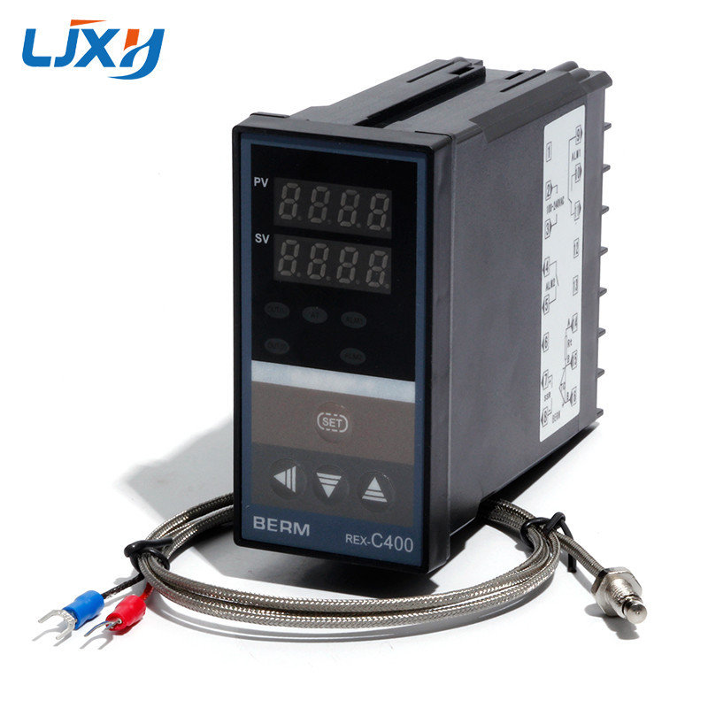 웃LJXH Heater Parts REX-C400 Digital PID Temperature Thermostat Controller SSR and Relay Output/K ...