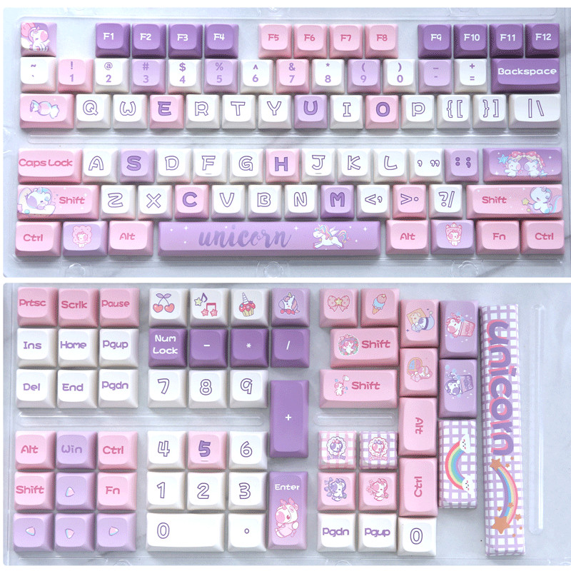 ️Unicorn keycaps xda Key Cap pbt Keycaps for GMK67 Wireless Bluetooth ...