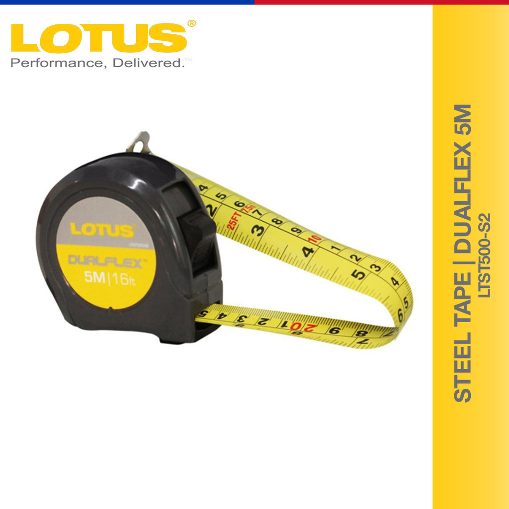 Lotus Steel Tape Dualflex 5m LTST500-S2 - Measuring Tools | Shopee ...