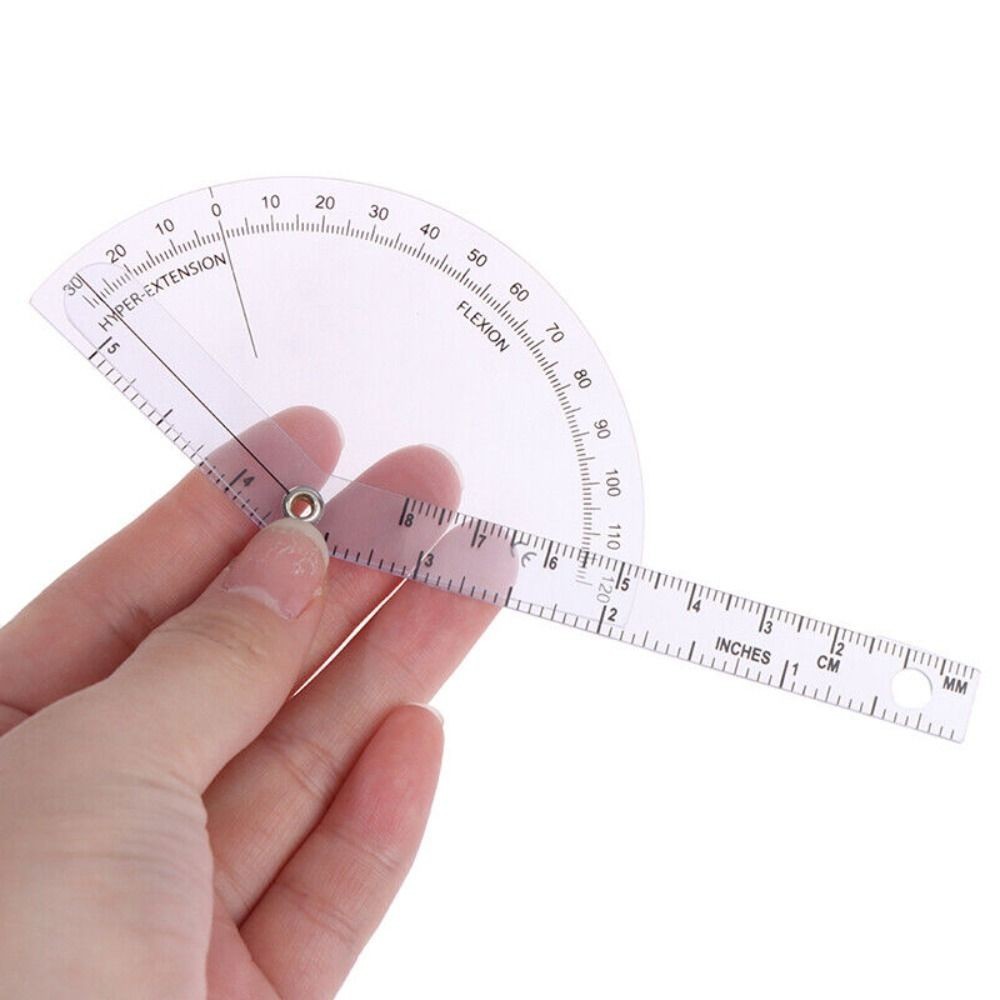 2 in 1 Medical Finger Goniometer Plastic Protractor 180 Degree Angle ...