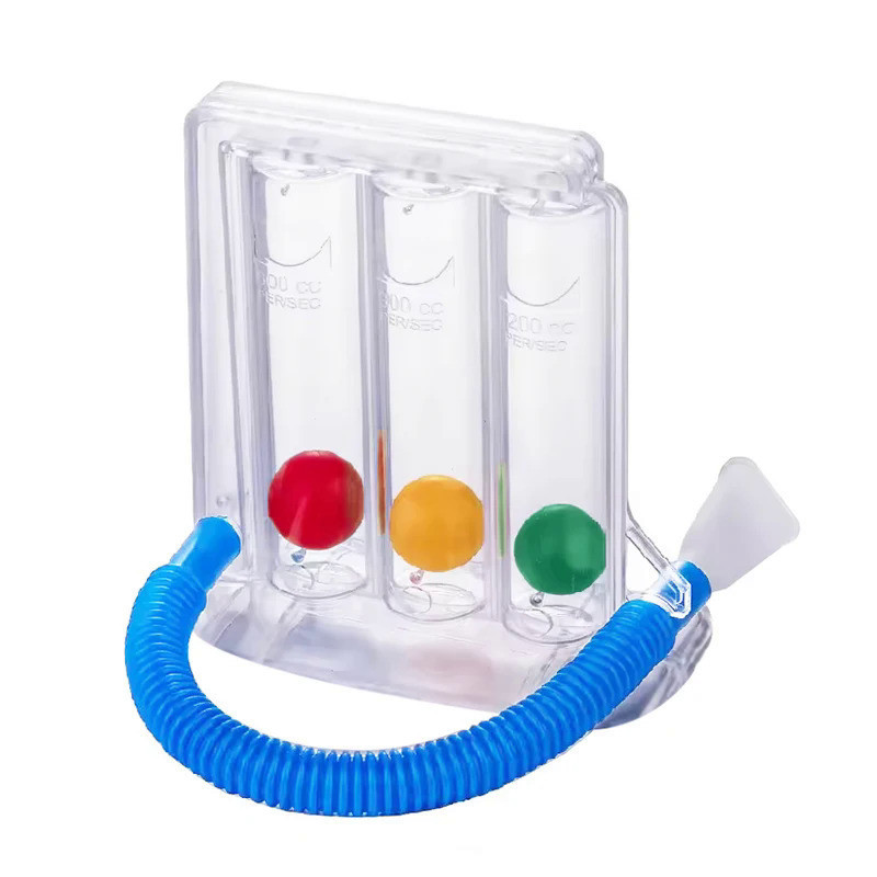 Home Three Ball Vital Capacity Breathing Trainer Incentive Spirometer ...