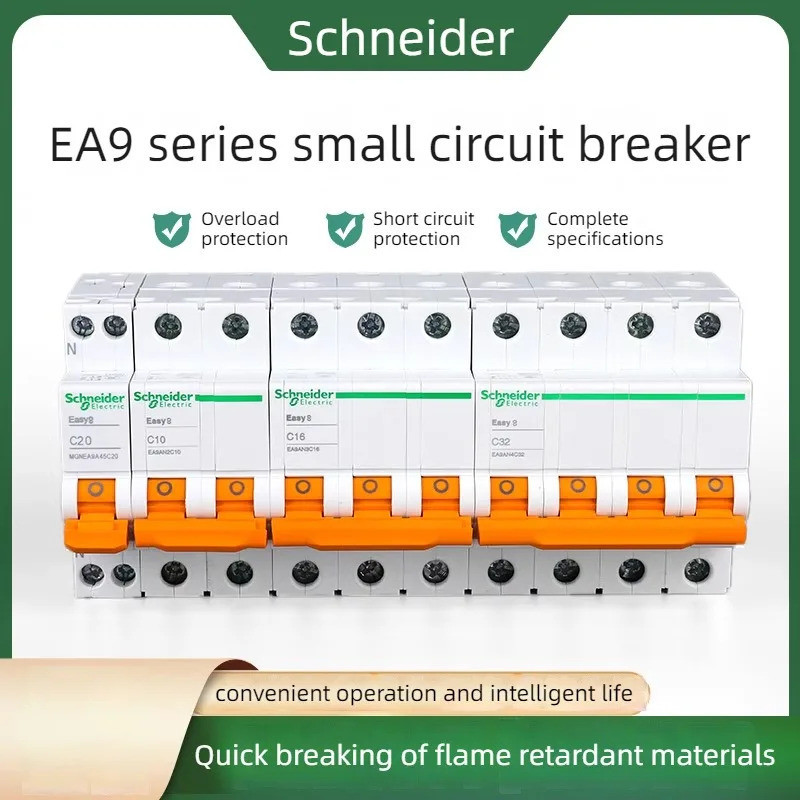 Schneider EA9 Air Switch 1P 2P 3P 4P Small Circuit Breaker Easy 9 Electric Brake Switch 6A 40A ...