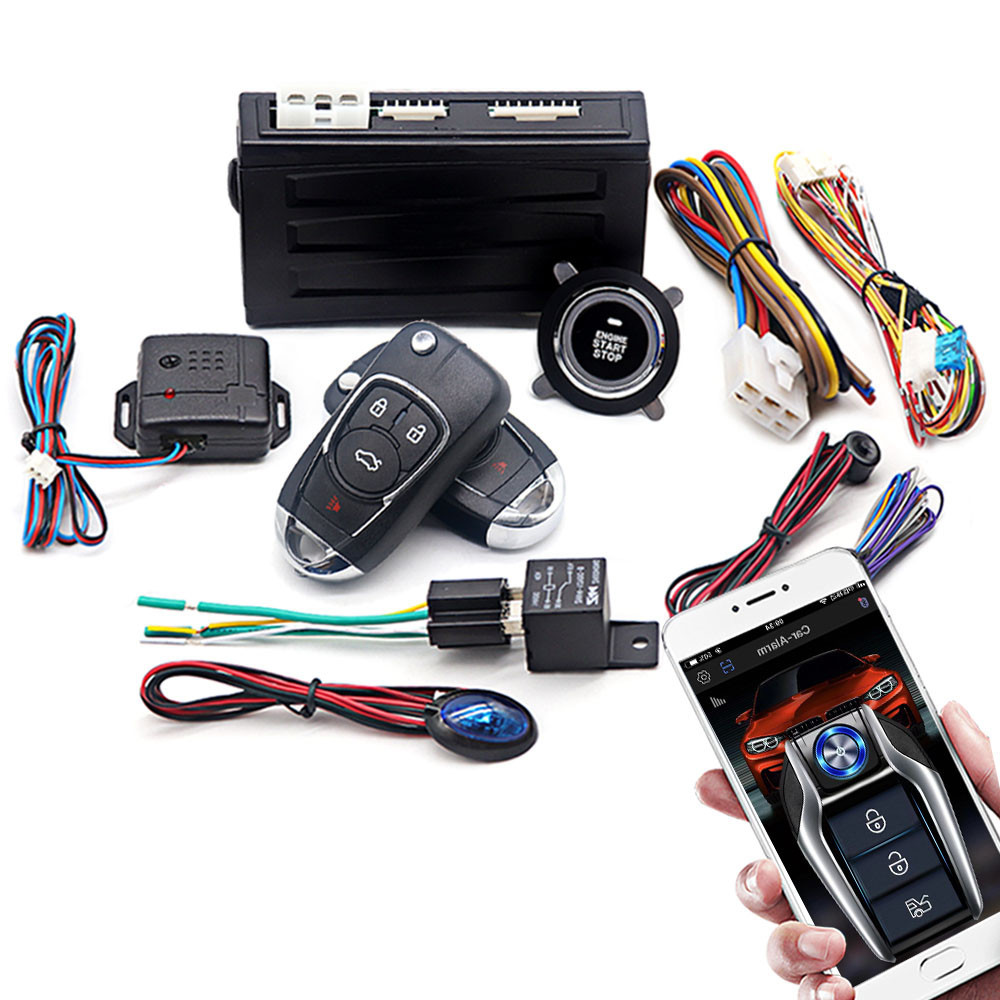 ⚜Universal Car Alarm AutoStart Keyless Entry System, Remote Start Kit ...