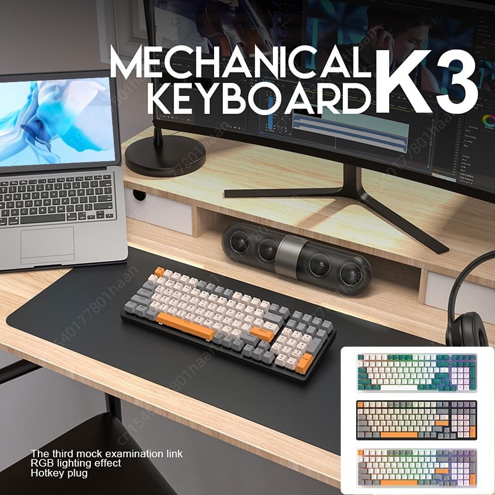 ~RGB Gaming Keyboard 100 Keys Gamer Keypad 9 Lighting Effects ...