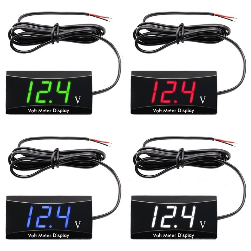☛12V Digital Voltmeter Panel LED Display Volt Voltage Meter Tester ...