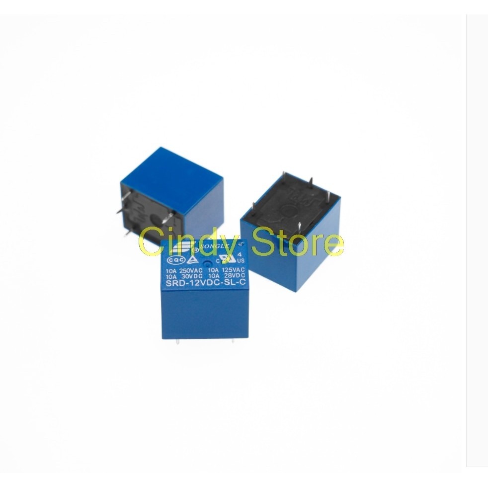 유5PCS Mini Module Power Relay 5 Pins Blue SRD-5VDC-SL-C DC5V 3V 6V 9V ...