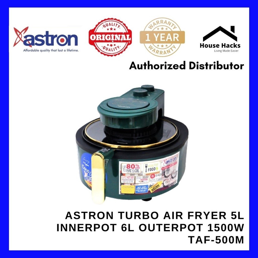 Astron Turbo Air Fryer 5L Innerpot 6L Outerpot 1500w TAF-500M (House ...