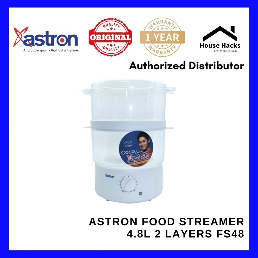 Astron Food Steamer 4.8L 2 Layers FS48 (House Hacks) | Shopee Philippines