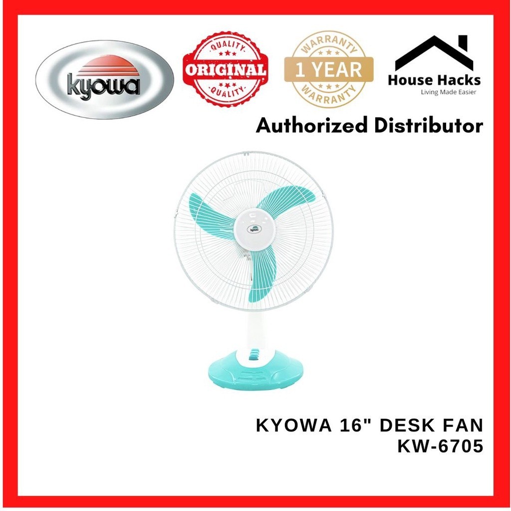 Kyowa 16"" Desk Fan KW-6705 (House Hacks) | Shopee Philippines