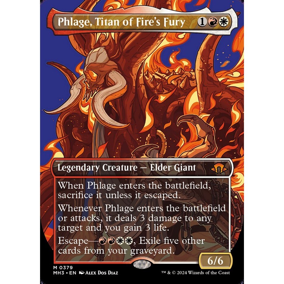MTG Proxy Card - Phlage, Titan of Fire's Fury (Borderless) | Modern ...
